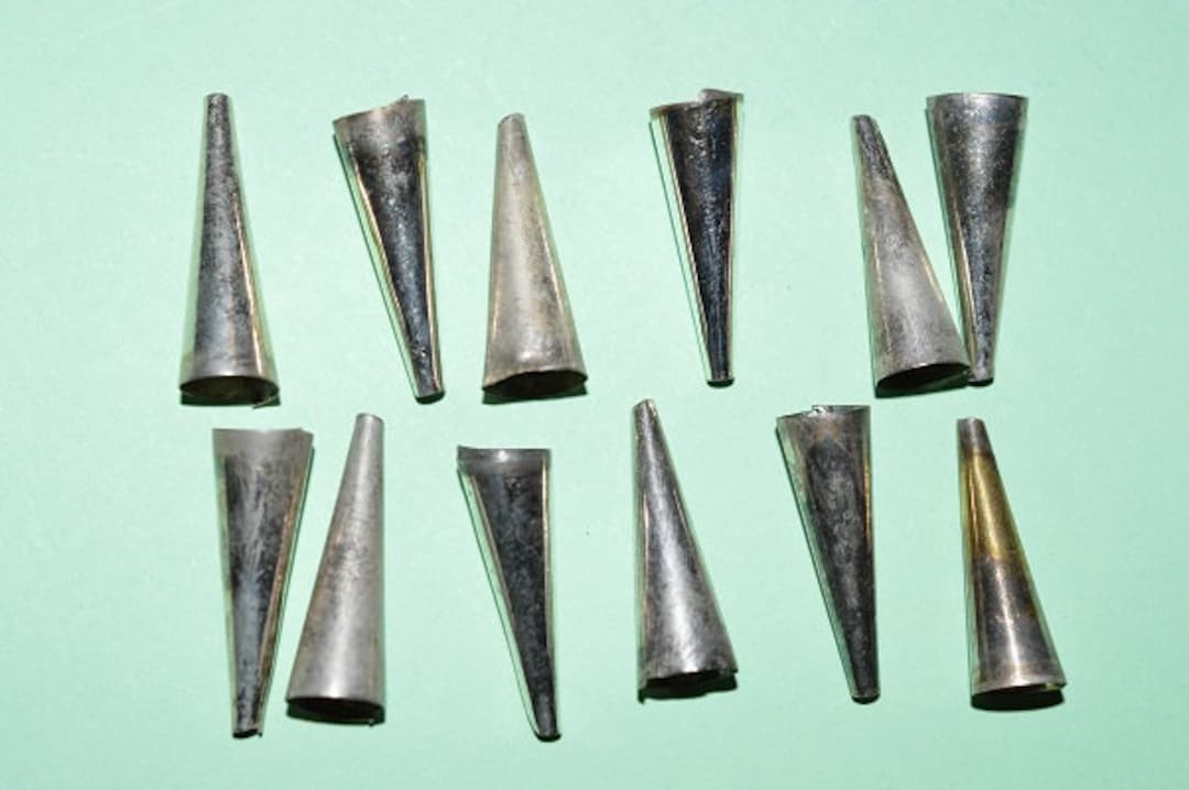 Silver Plated Necklace Cones, Necklace Ends, Silver Cones. (3024526 ...