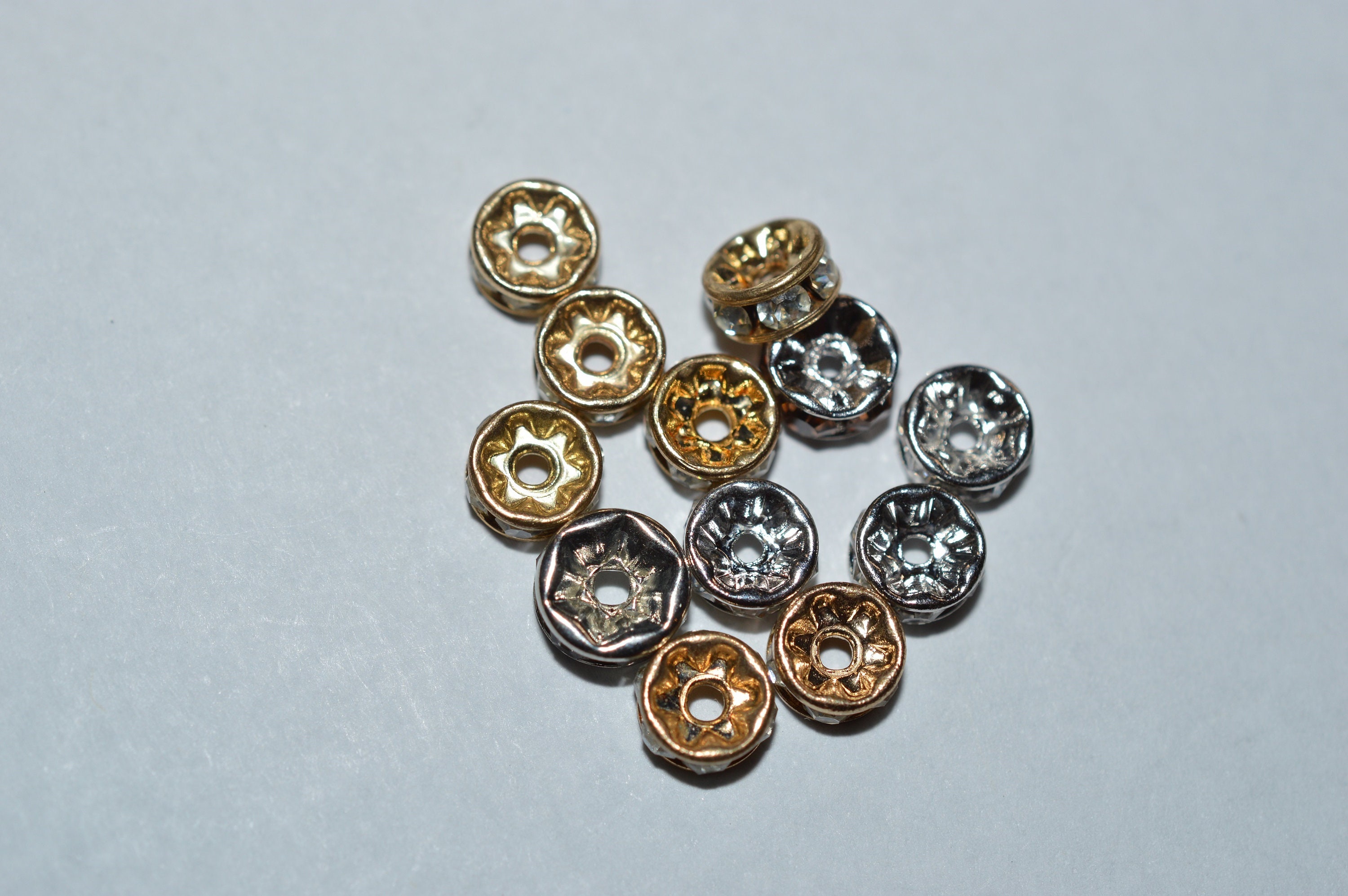 6mm Mixed Round Rondel With Clear Rhinestones 3040522 - Etsy UK