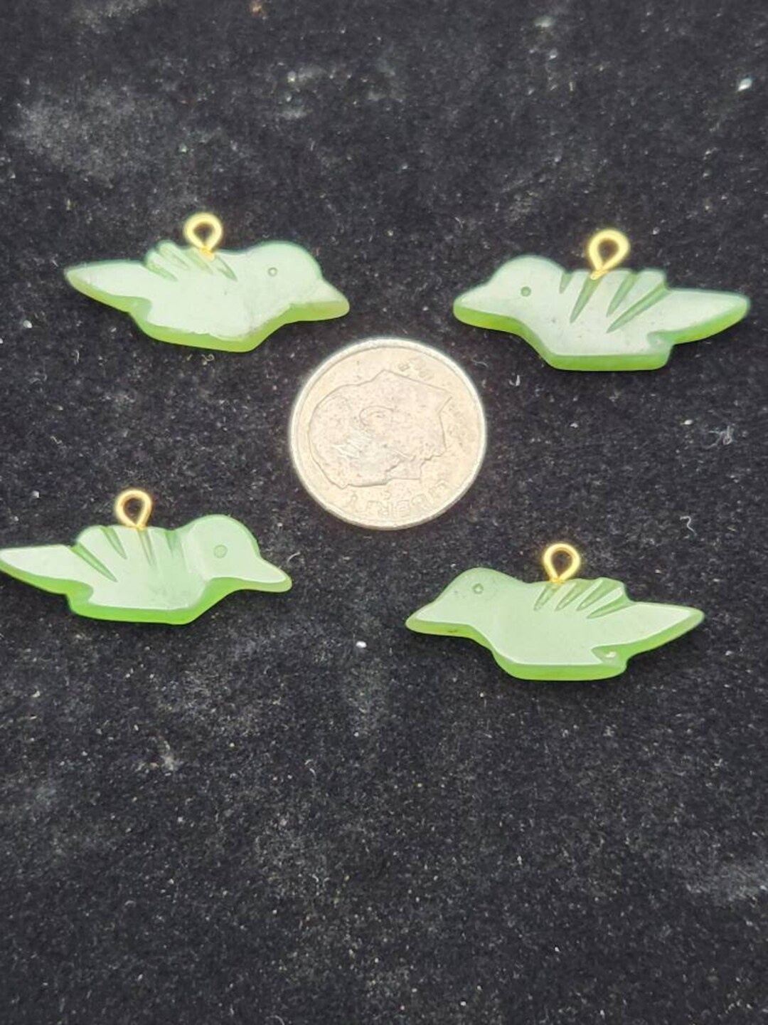 Nephrite Jade Bird Pendants/charms (1060648 - J1-5-03) - Etsy