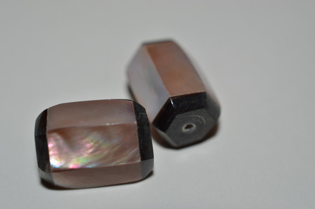 Pink Mother-of-pearl, Mosaic, Barrel, Horn, Shell Beads (2041750)baye ...