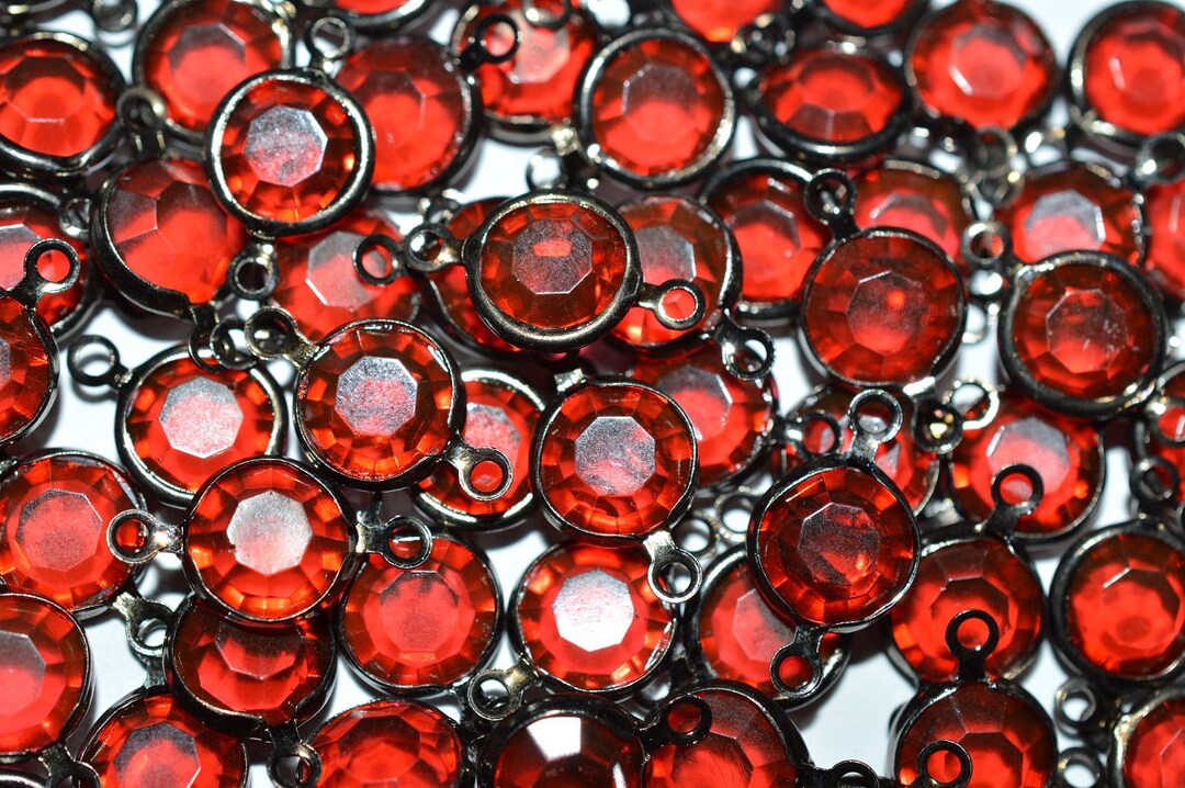 4 - 8mm Vintage Swarovski Crystal Channels With Oxidized Brass Loops ...