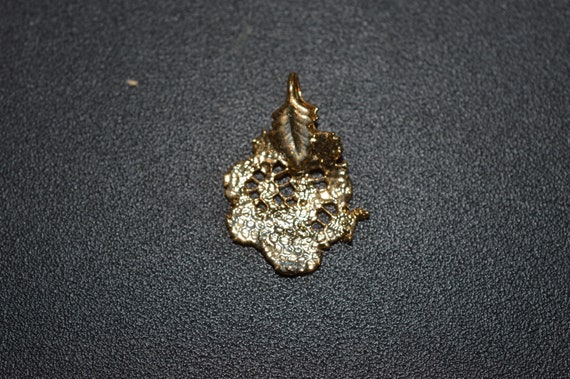 Vintage 24K Gold Dipped Real Lace Pendants. Gold Edged | Etsy