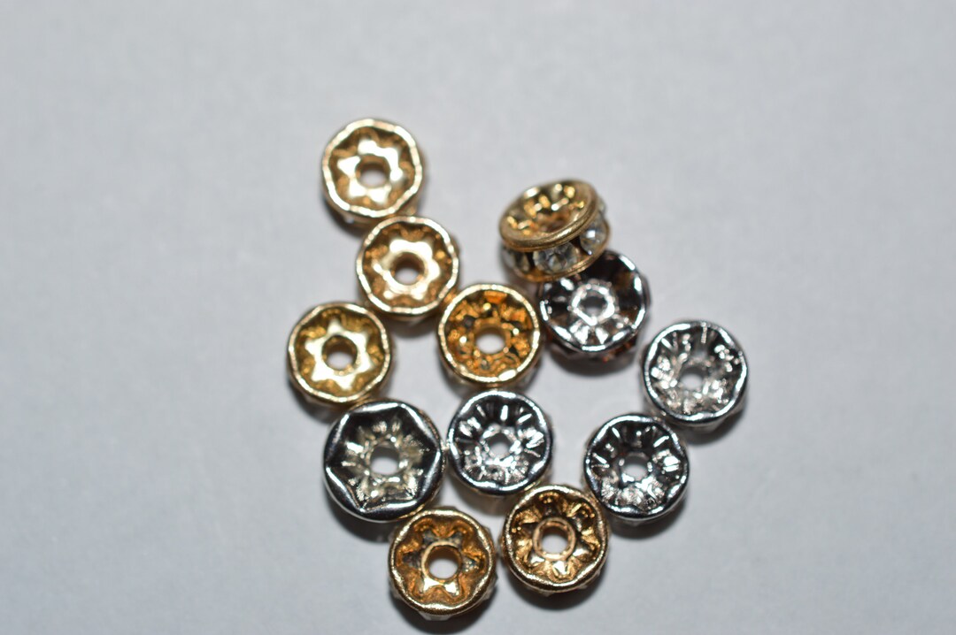 6mm Mixed Round Rondel With Clear Rhinestones 3040522 H21-3-07 - Etsy UK