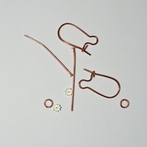 Copper Earring Findings Kit - Set Includes Hooks, Headpins, Jump Rings ...