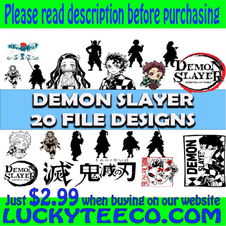 Demon Slayer SVG Bundle, Kimetsu No Yaiba SVG, Svg-png-pdf, Anime SVG ...
