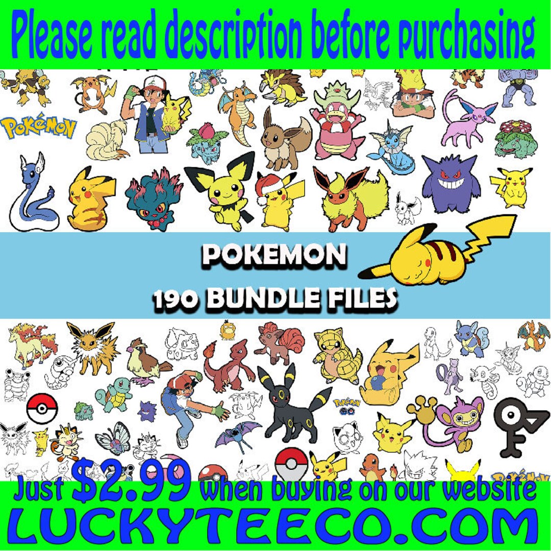 400 Pokemon Bundle Svg, Cartoon Svg, Pokemon Svg, Pokemon Clipart ...