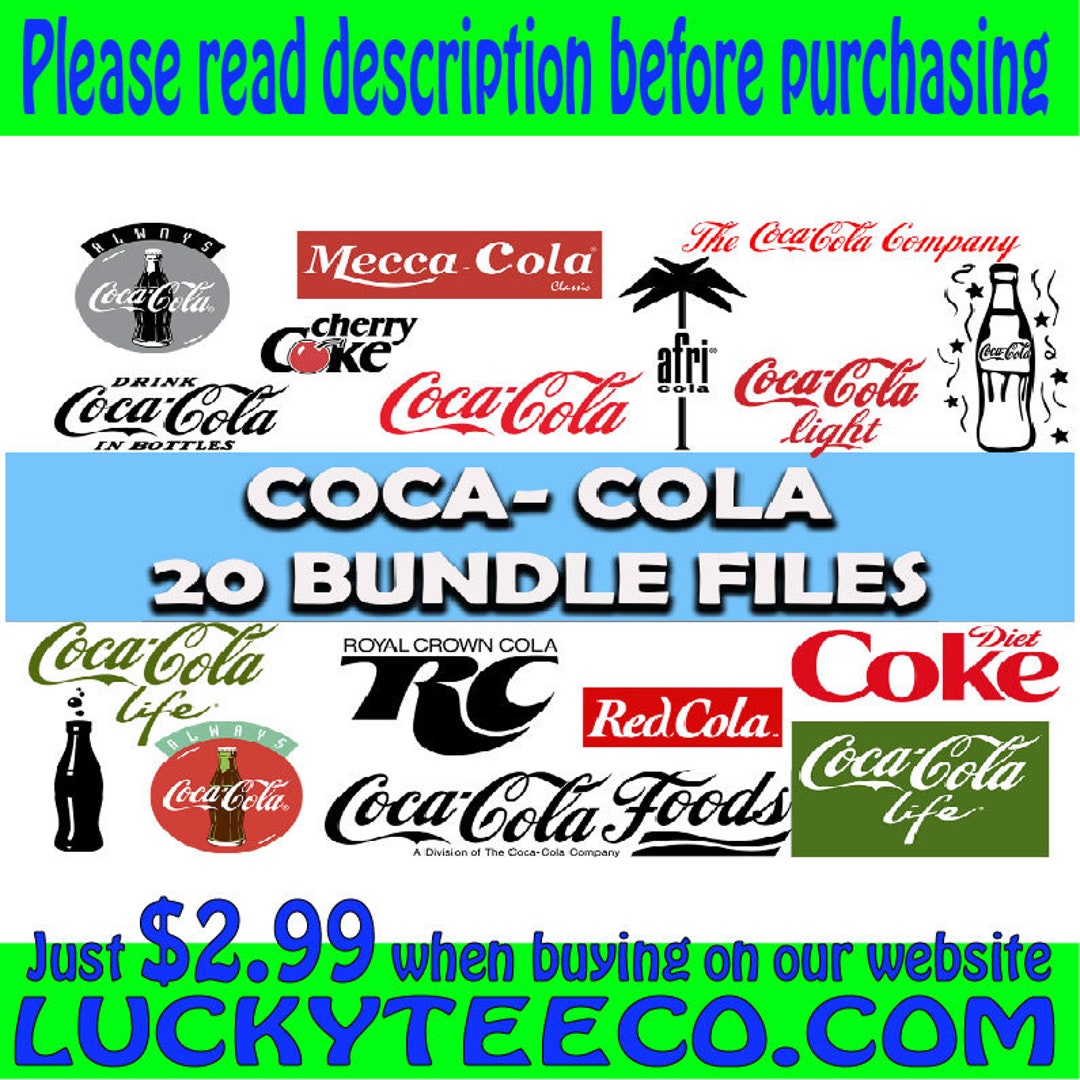 20 Coca Cola Bundle Svg, Coca Cola Logo Svg, Coke Logo Svg - Etsy