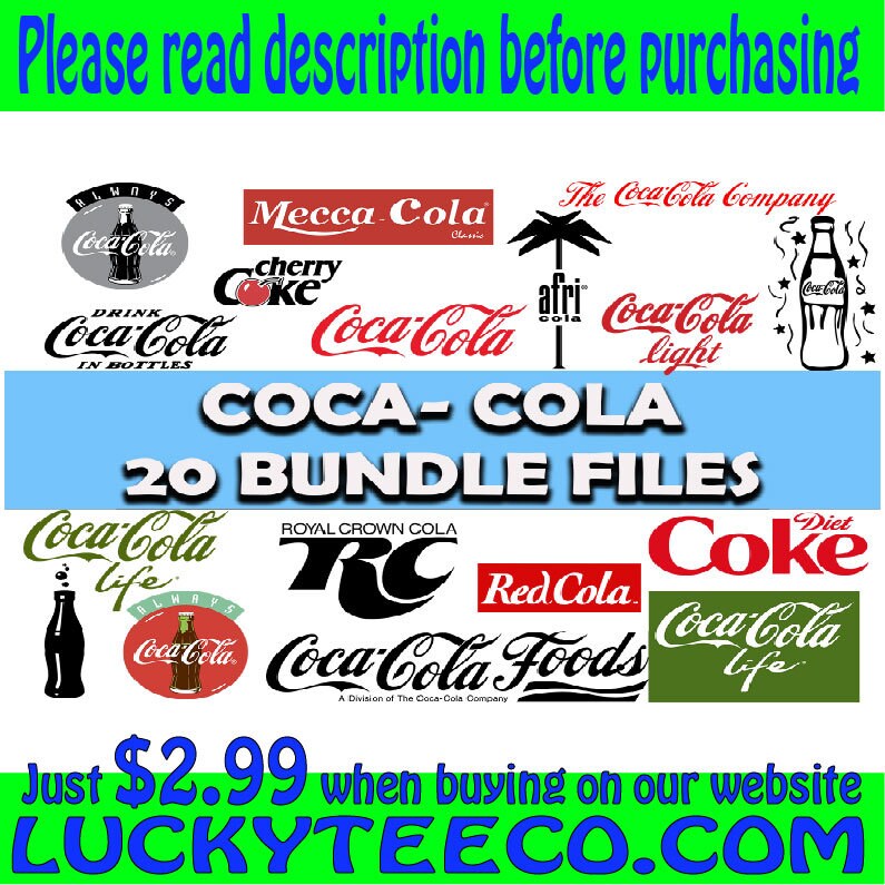 20 Coca Cola Bundle Svg, Coca Cola Logo Svg, Coke Logo Svg - Etsy