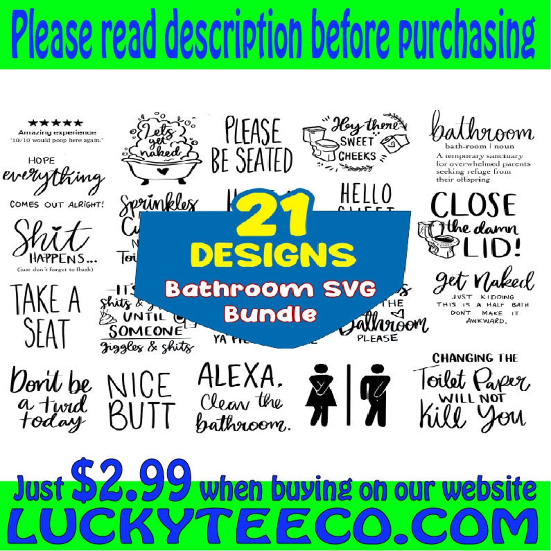 Bathroom Svg, Bathroom Png Bundle, Bathroom Png, Washroom Svg, Bathroom ...