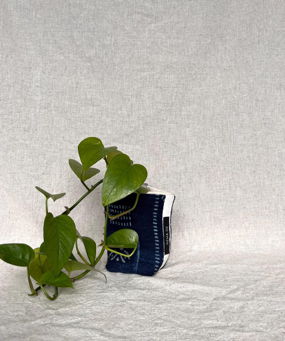 Upcycled Fabric Planter Cover – Handmade Plant Jacket for Indoor Plants ...