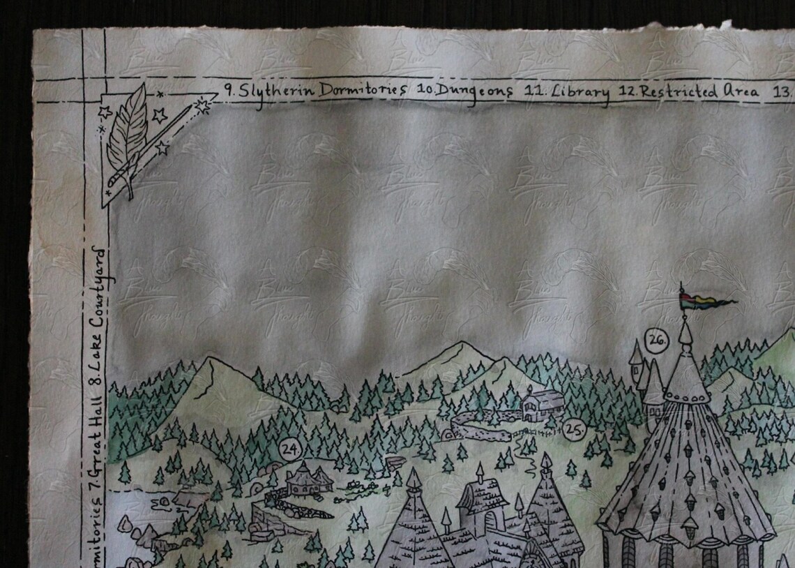 Hogwarts Map. Castle and Grounds. - Etsy