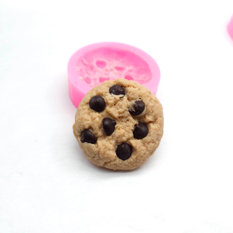 Realistic Chocolate Chip Cookie Silicone Mold, Candle Making, Resin ...