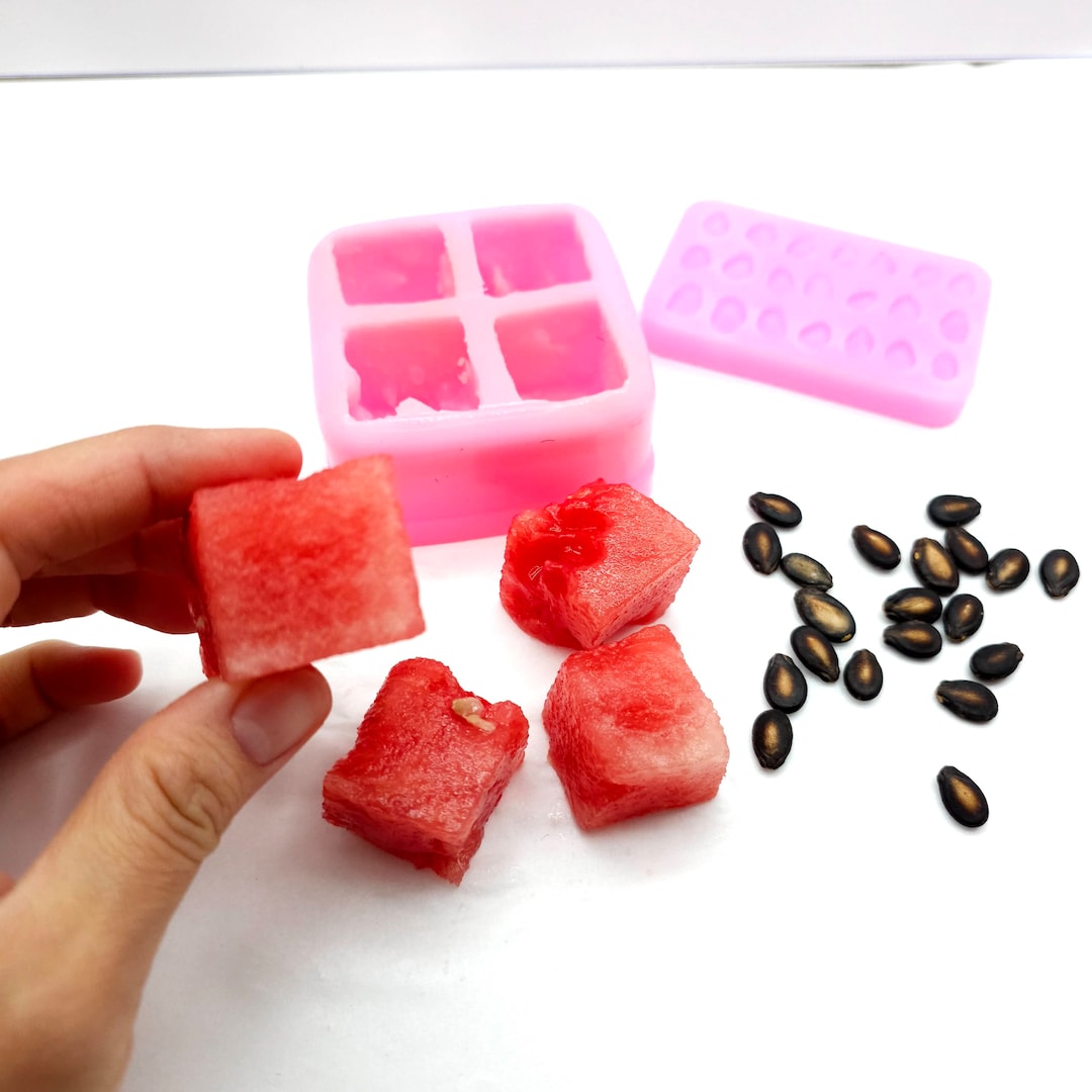 Realistic Watermelon Chunks Silicone Mold, Wax Melt, Resin, Soap Embeds ...