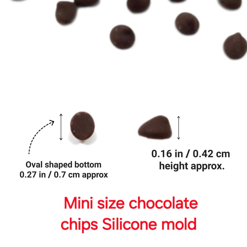 Mini Chocolate Chip Silicone Mold | Wax Melt, Soap, Resin Crafting Tool ...