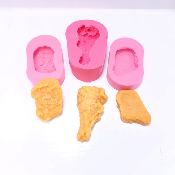 Realistic Chicken Wing and Nuggets Wax Melts Mold Chocolate - Etsy