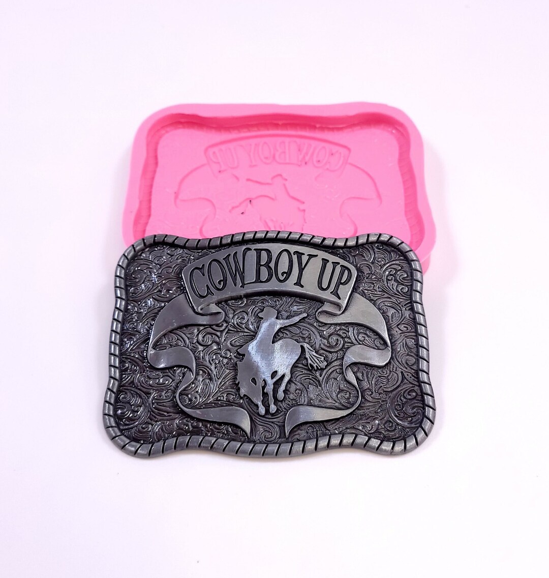 Cowboy Texas Longhorn Belt Buckle Silicone Mold Wax Mold Resin Mold ...