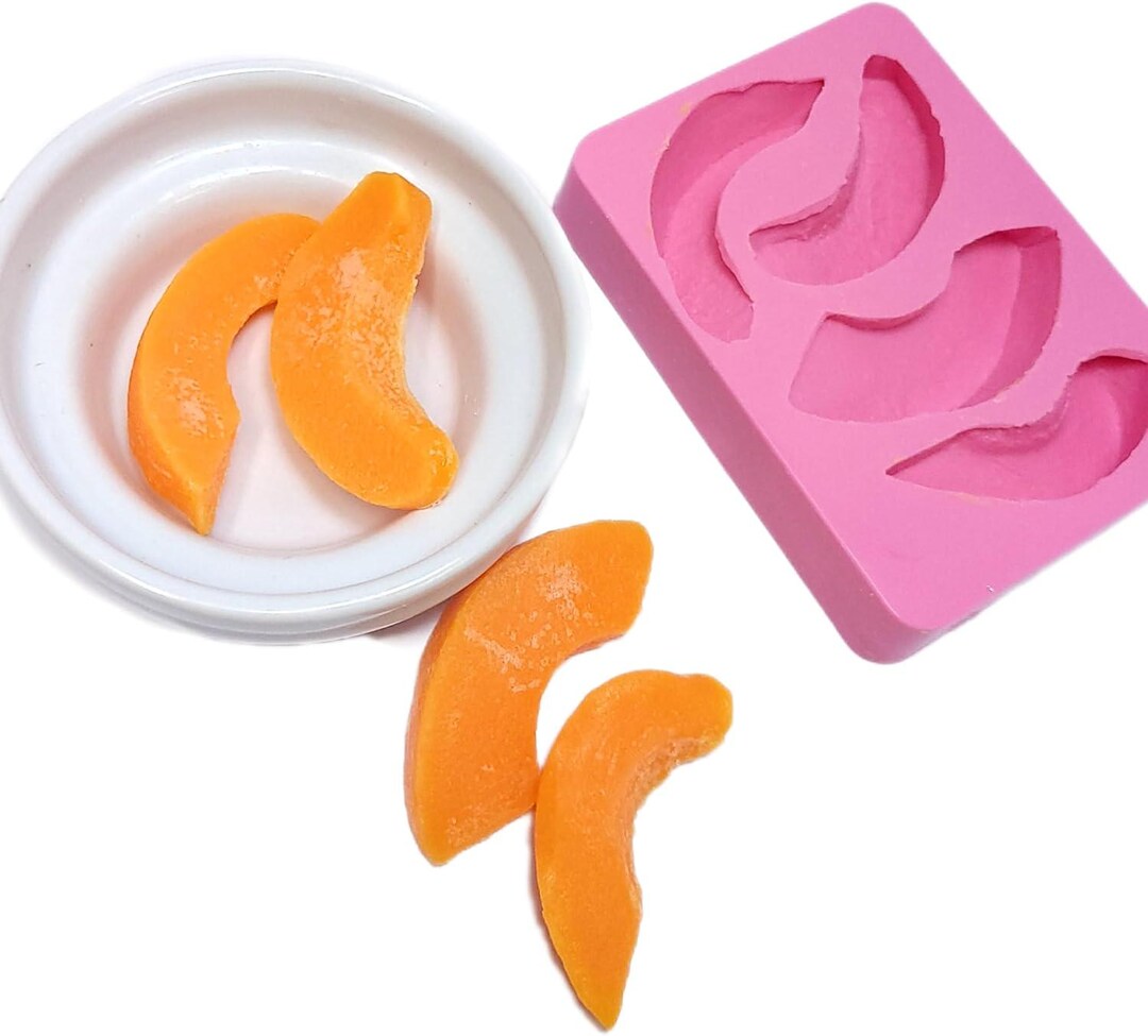 Natucraft Realistic Peach Slices Silicone Mold for Wax Resin Soap ...