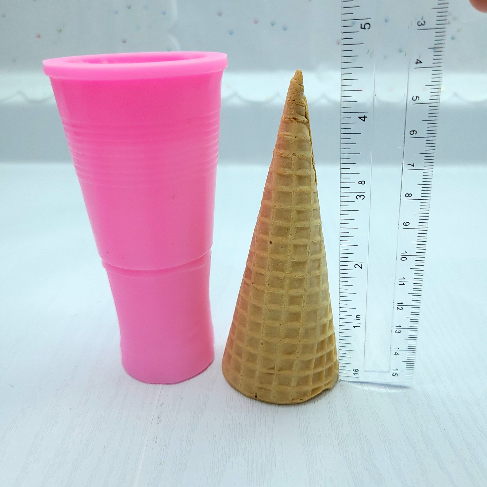 Realistic Ice Cream Cone Silicone Mold for Crafts and Baking – Flexible ...