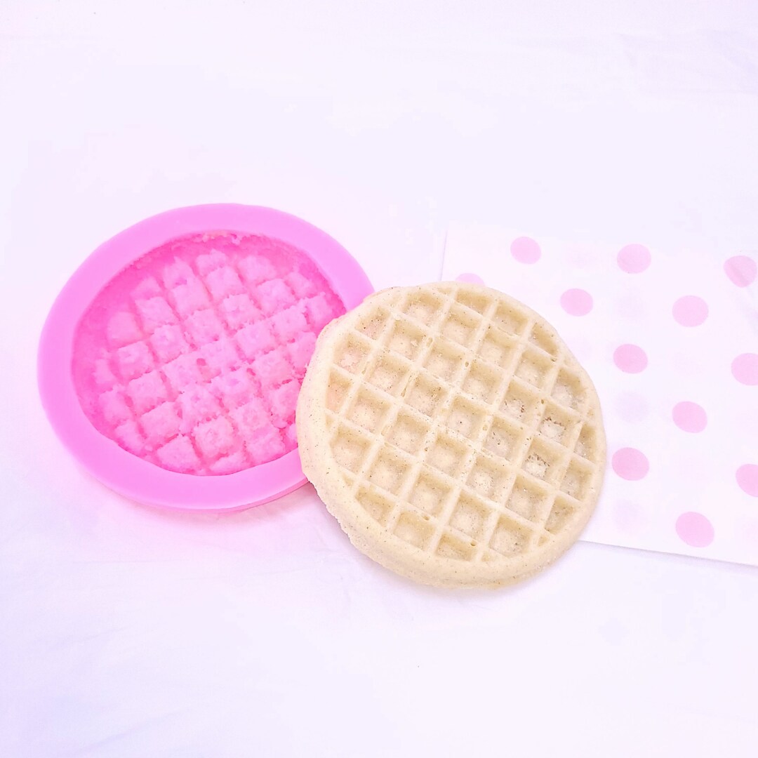 Waffle Realistic Round Circle Wafer Soap Candle Mold for Wax Mold for ...