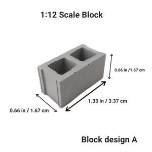 Realistic Miniature Cinder Blocks Silicone Mold – 1:12 Scale Diorama ...