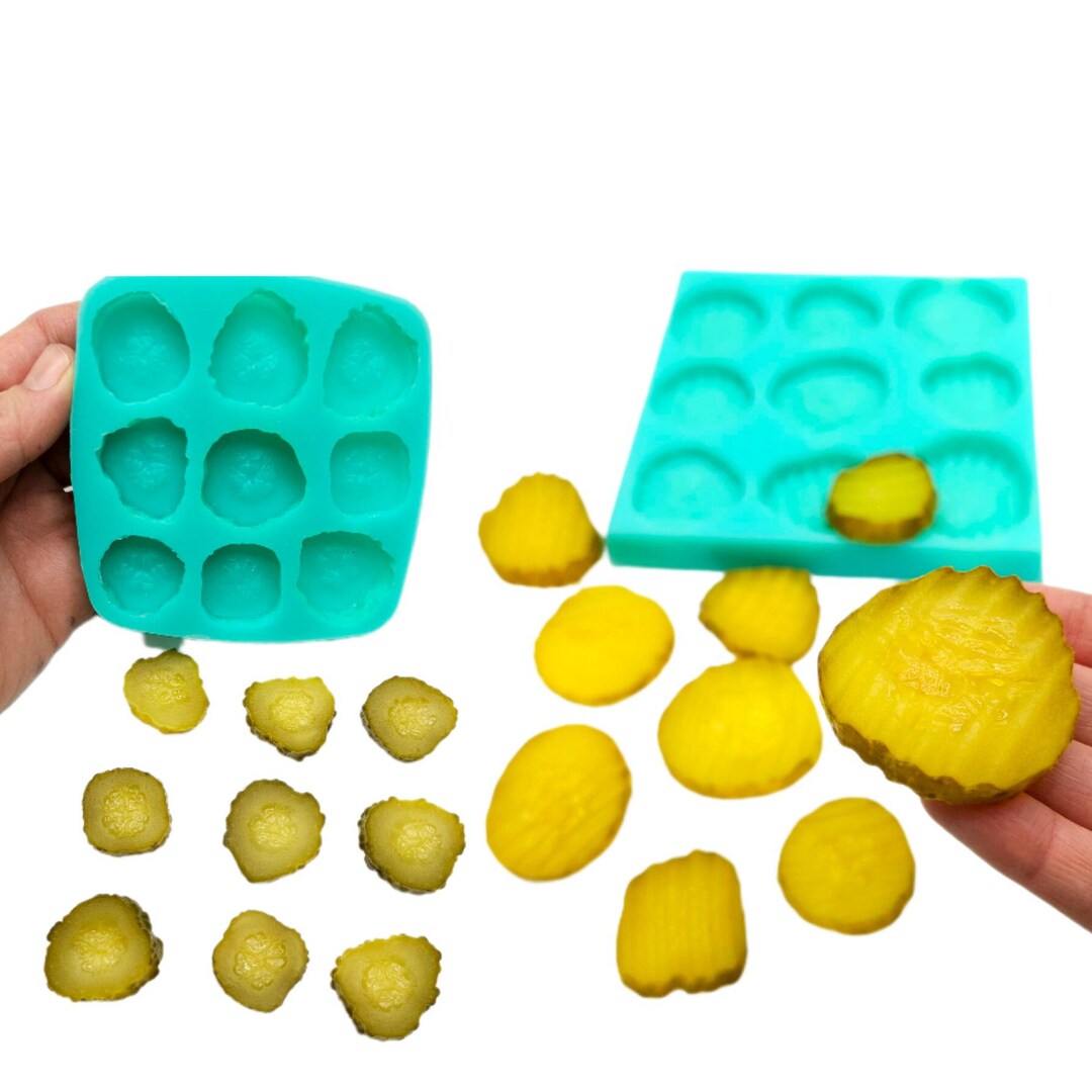 Pickle Slices Set of 2 Silicone Mold Pickle Cucumber Silicone Mold Wax ...