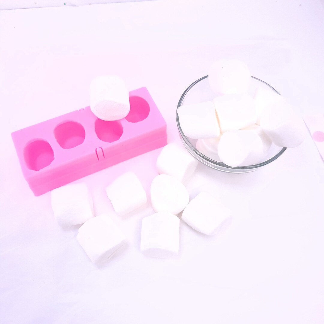 Big Marshmallow Silicone Mold 4 Cavities Wax Mold Resin Mold Soap Mold ...