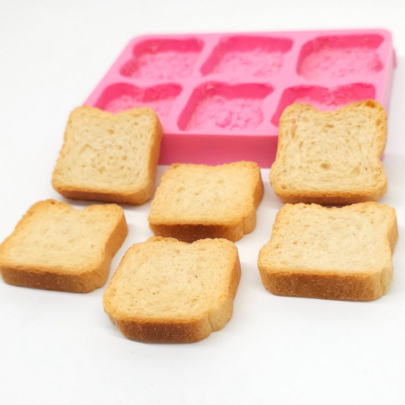 Miniature Bread Toast Silicone Mold, Soap Embeds, Candle Mold, Mold for ...