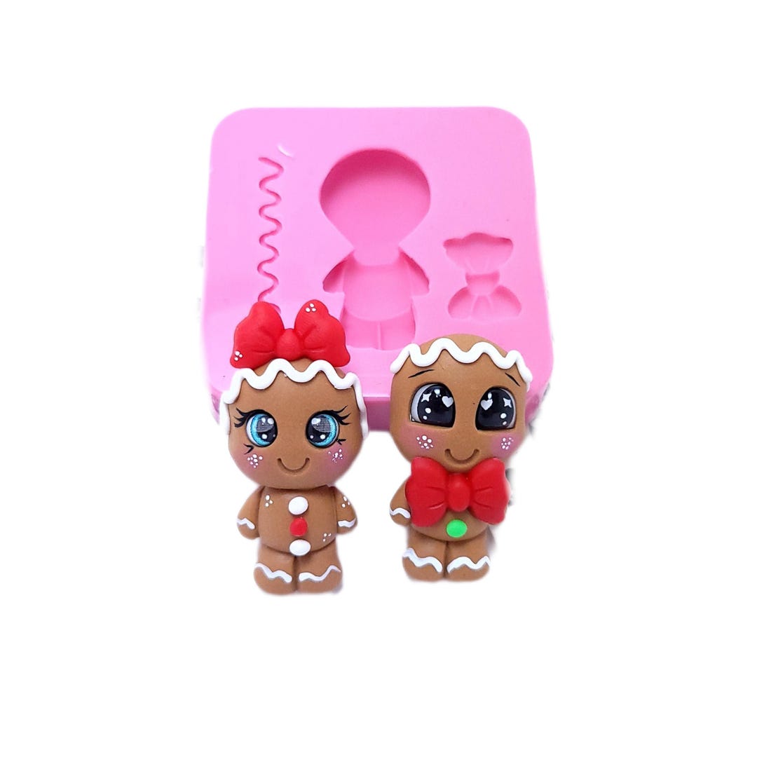 Gingerbread Man Silicone Mold Gingerbread Girl Silicone Mold Multi ...