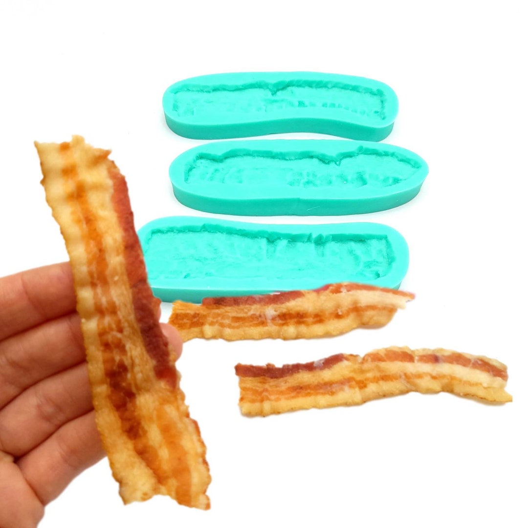 Bacon Silicone Mold, Resin Mold, Polymer Clay Mold, Wax Mold, Soap Mold ...
