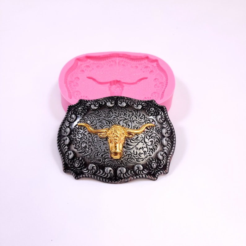 Cowboy Texas Longhorn Belt Buckle Silicone Mold Wax Mold Resin - Etsy