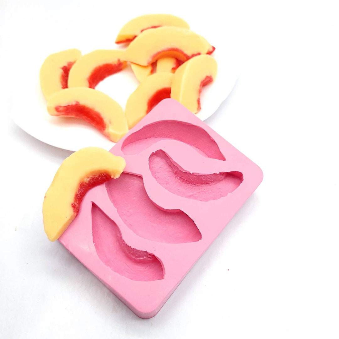 Realistic Peach Slices Wax Melts Mold Chocolate Cake | Soap | Candle ...