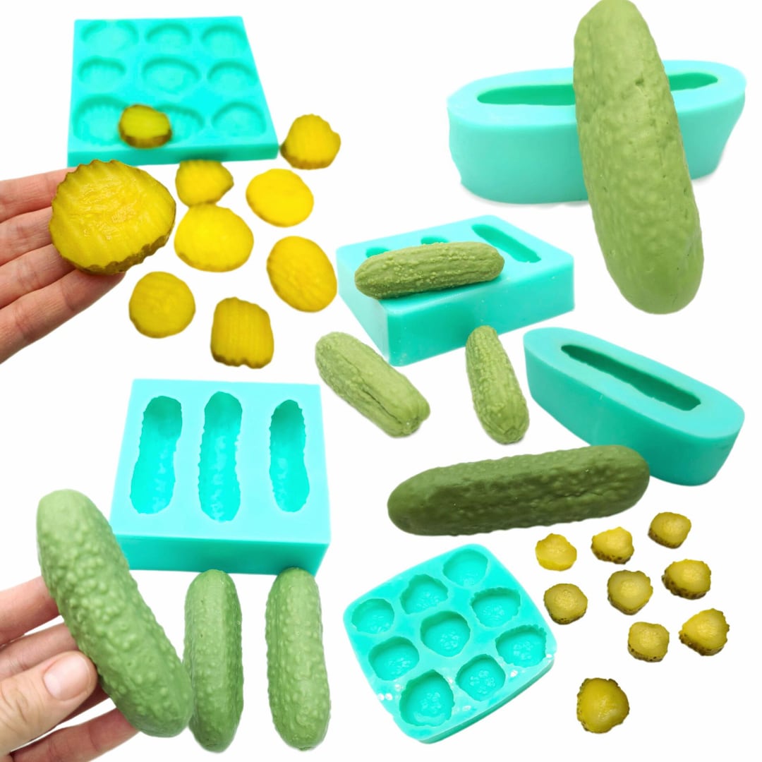 Pickle Set Collection Set 6 of Silicone Mold Pickle Cucumber Slices ...