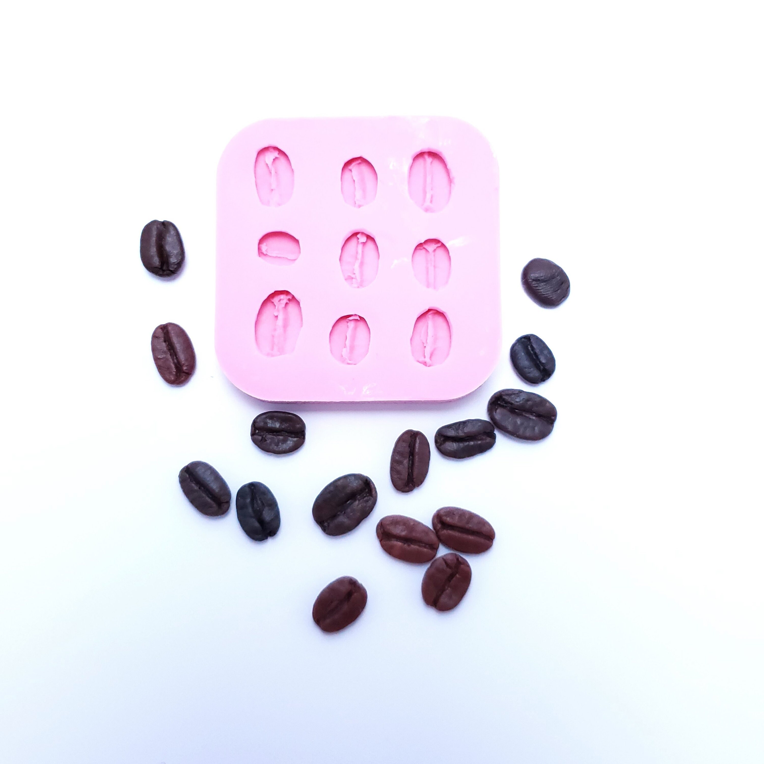Coffee Beans (real Size Coffee Beans) Silicone Mold, Realistic Coffee ...