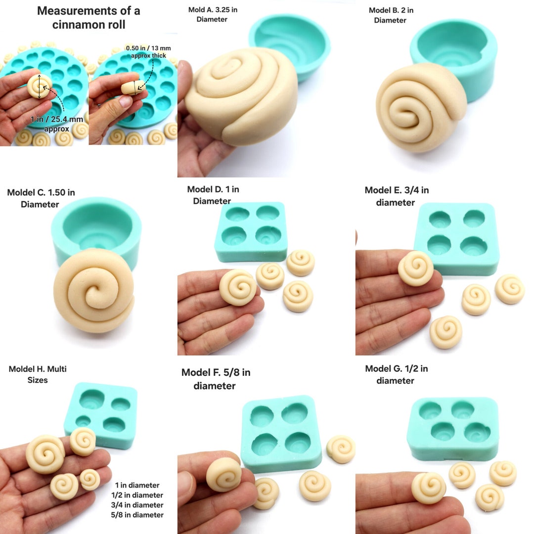 Cinnamon Rolls Mold Bundle Option Made From Real Cinnamon Rolls ...