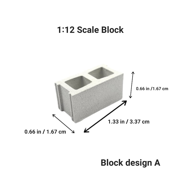 Realistic Mini Cinder Blocks Silicone Mold – 1:12 Scale Diorama Texture ...