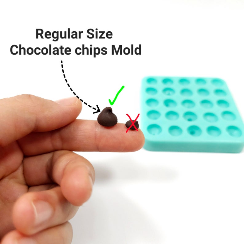 Mini Chocolate Chip Silicone Mold | Wax Melt, Soap, Resin Crafting Tool ...