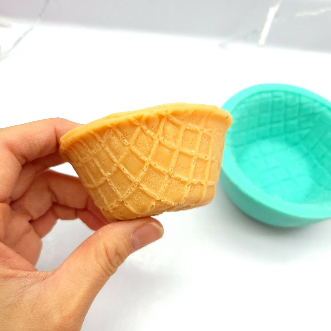Waffle Bowl Cone Mold Ice Cream Cone Mold Silicone Mold Wax Mold Resin ...