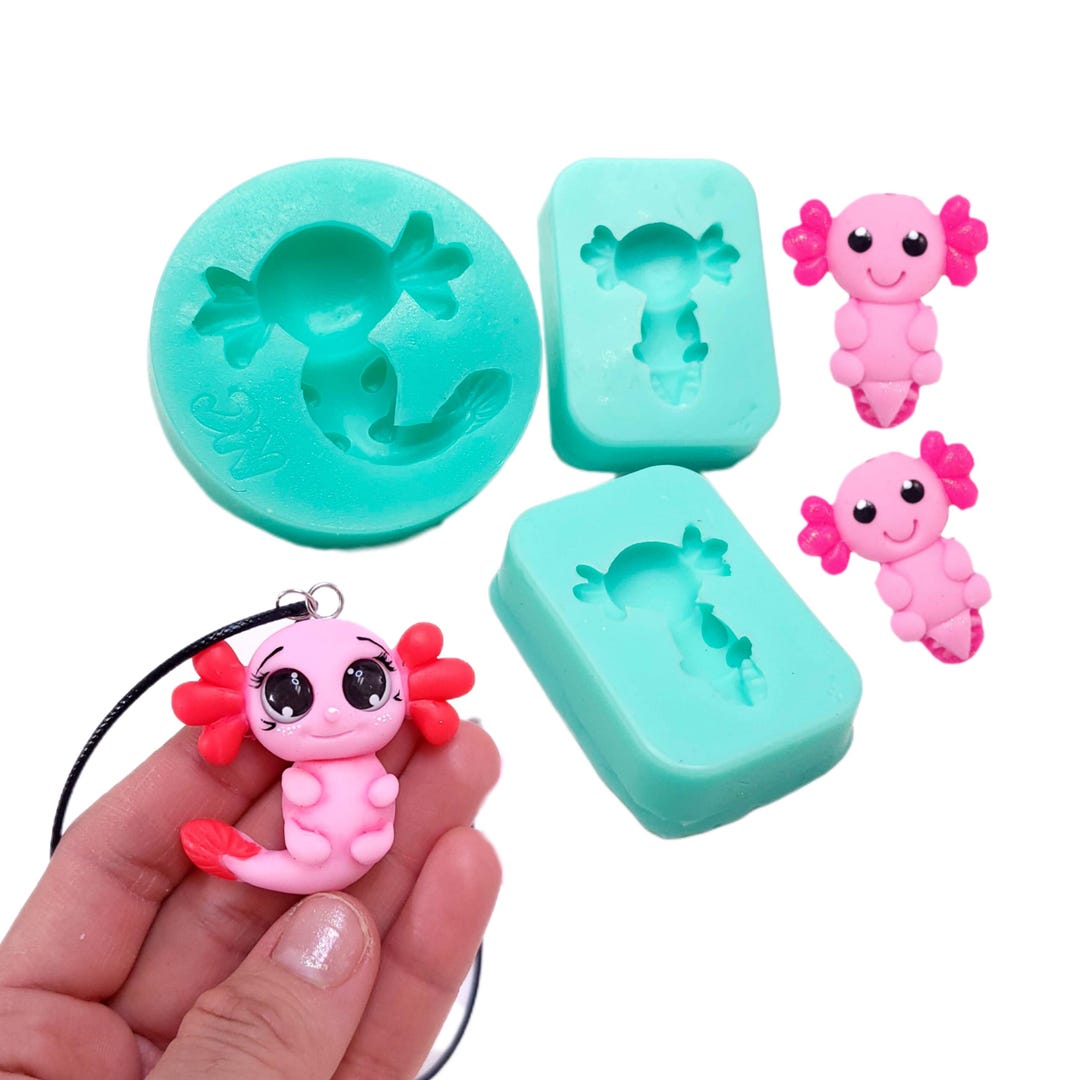 Axolotl Chocolate Molds Flexible Silicone Resin Molds, Set of 3 Axolotl ...