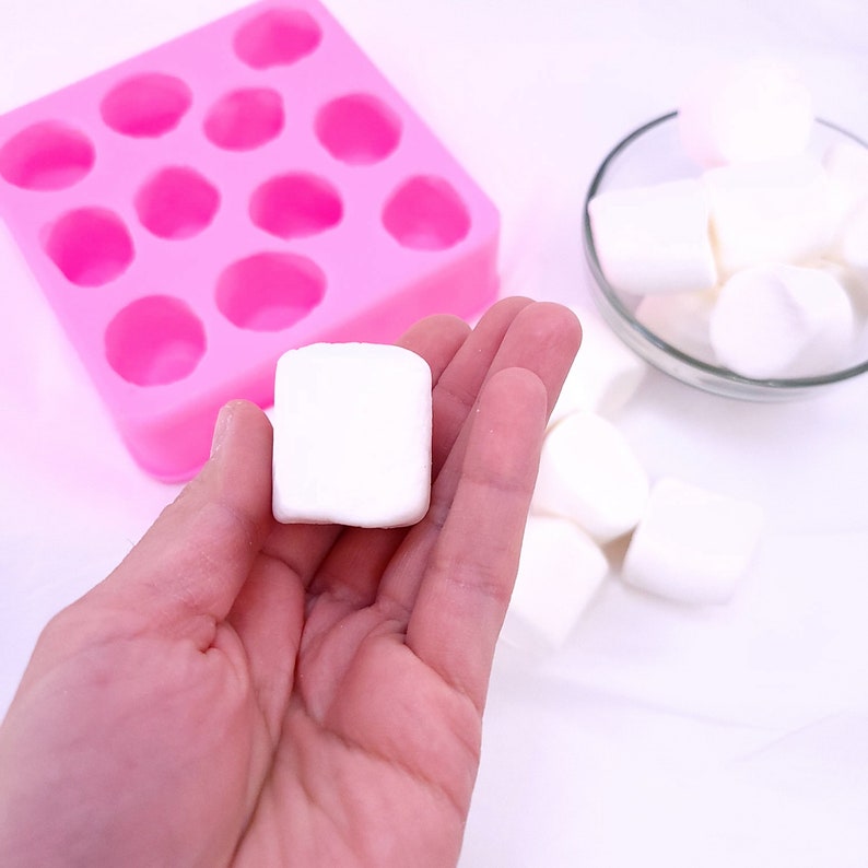 Big Marshmallow Realistic Silicone Mold 11 Cavities Wax Mold Resin Mold ...