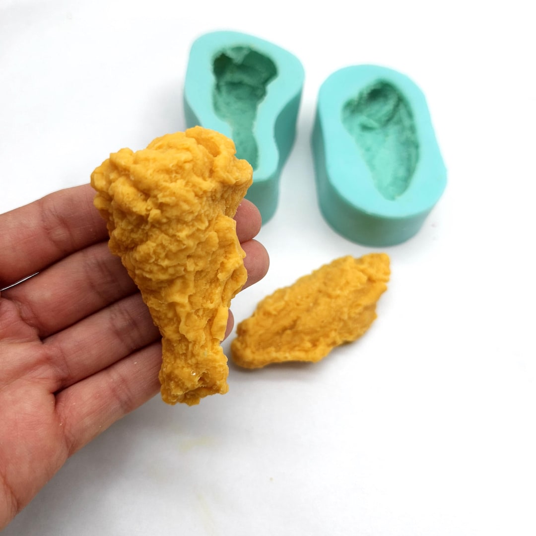 Chicken Wings Silicone Mold 2 Cavities Wax Mold Resin Mold Soap Mold ...
