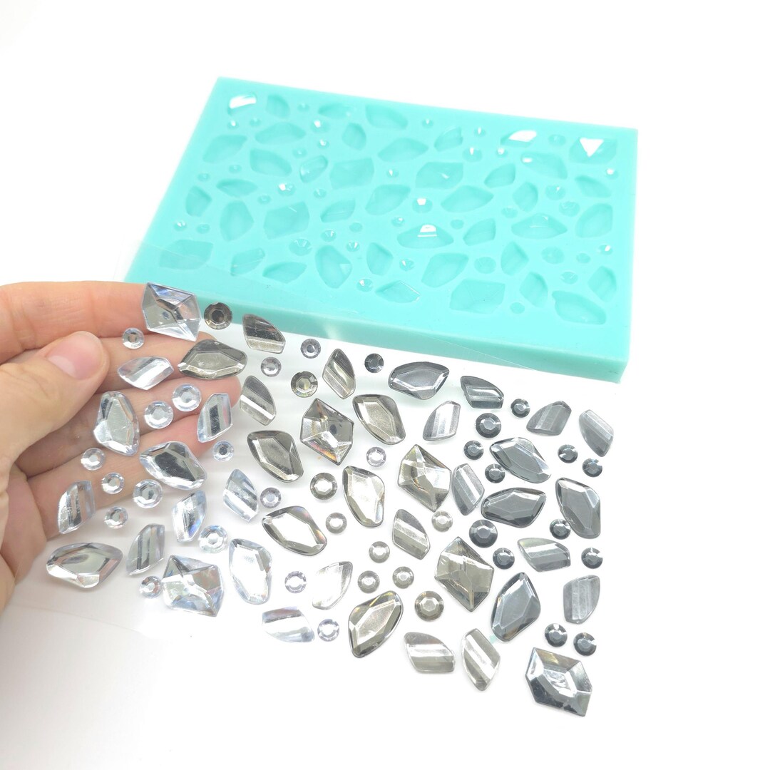 Miniature Rhinestone Silicone Mold, Gems Silicone Mold, Gemstone ...