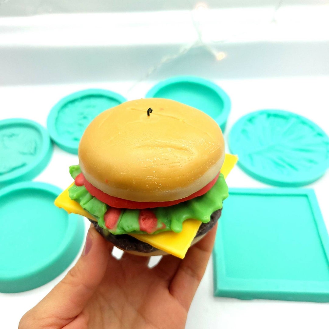 Real Mini Burger Hamburger Silicone Mold | Soap Hamburger| Hambueger ...