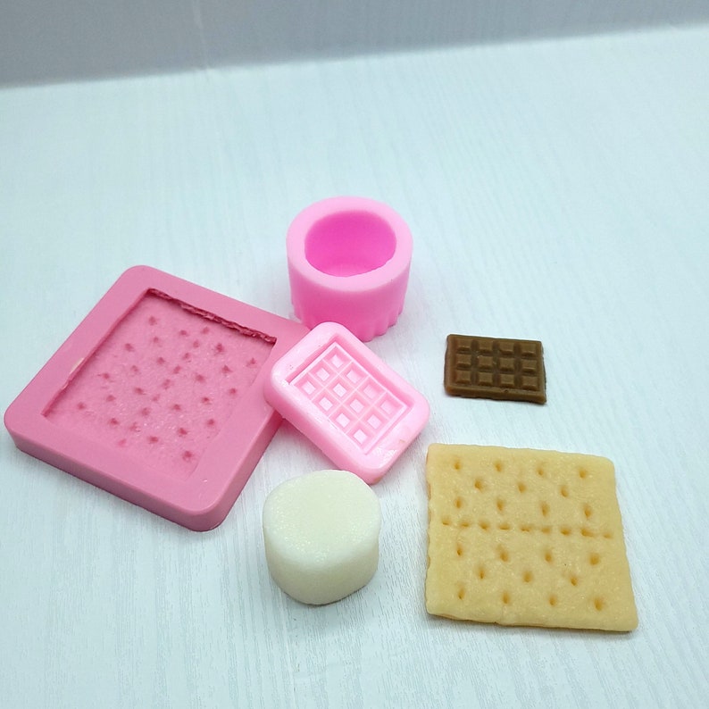 S'mores Molds Graham Cracker, Chocolate And/or Marshmallow Silicone ...