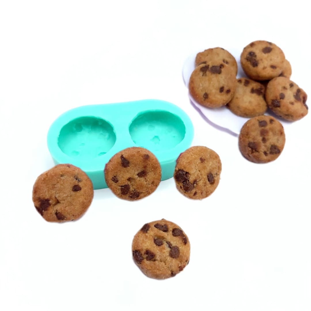 Chocolate Chip Cookies Silicone Mold, 2 Cavities Silicone Mold, Candle ...