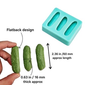 Realistic Cucumber Silicone Mold for Resin, Soap, Candle Making (NS067 ...