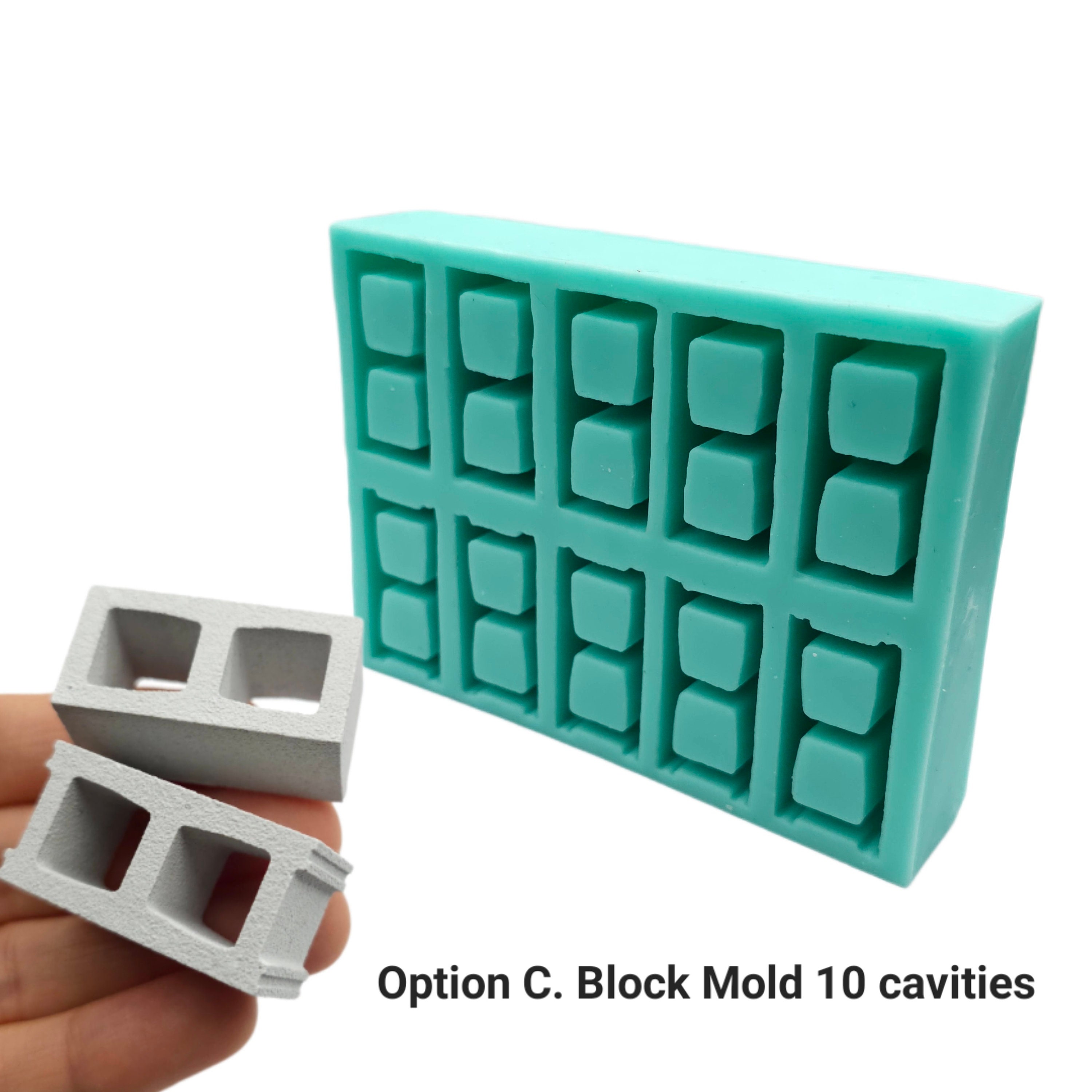 Realistic Miniature Cinder Blocks - High-quality Silicone Mold for 1:12 ...