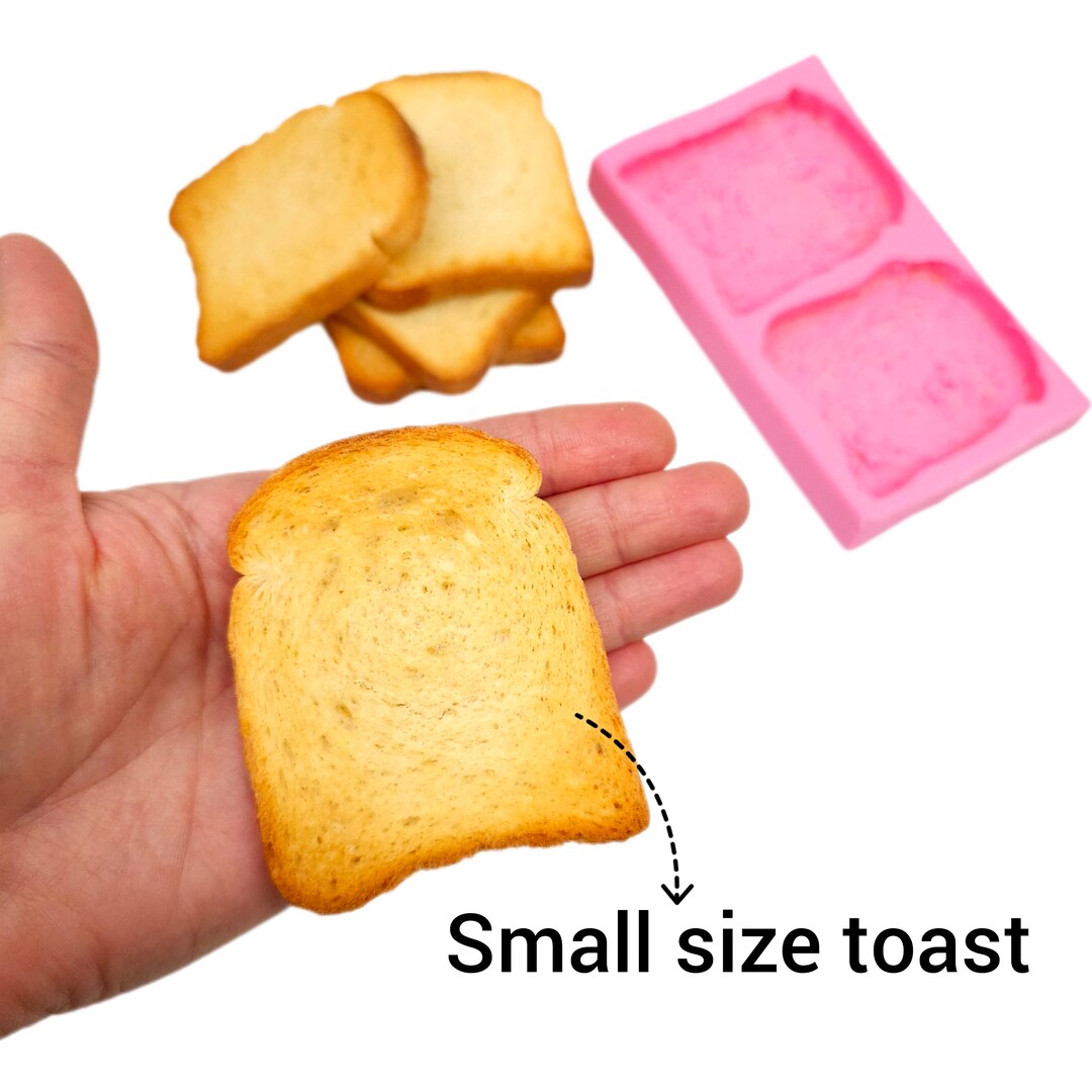 Small Bread Toast Silicone Mold, Soap Embeds, Candle Mold, Mold for Wax ...
