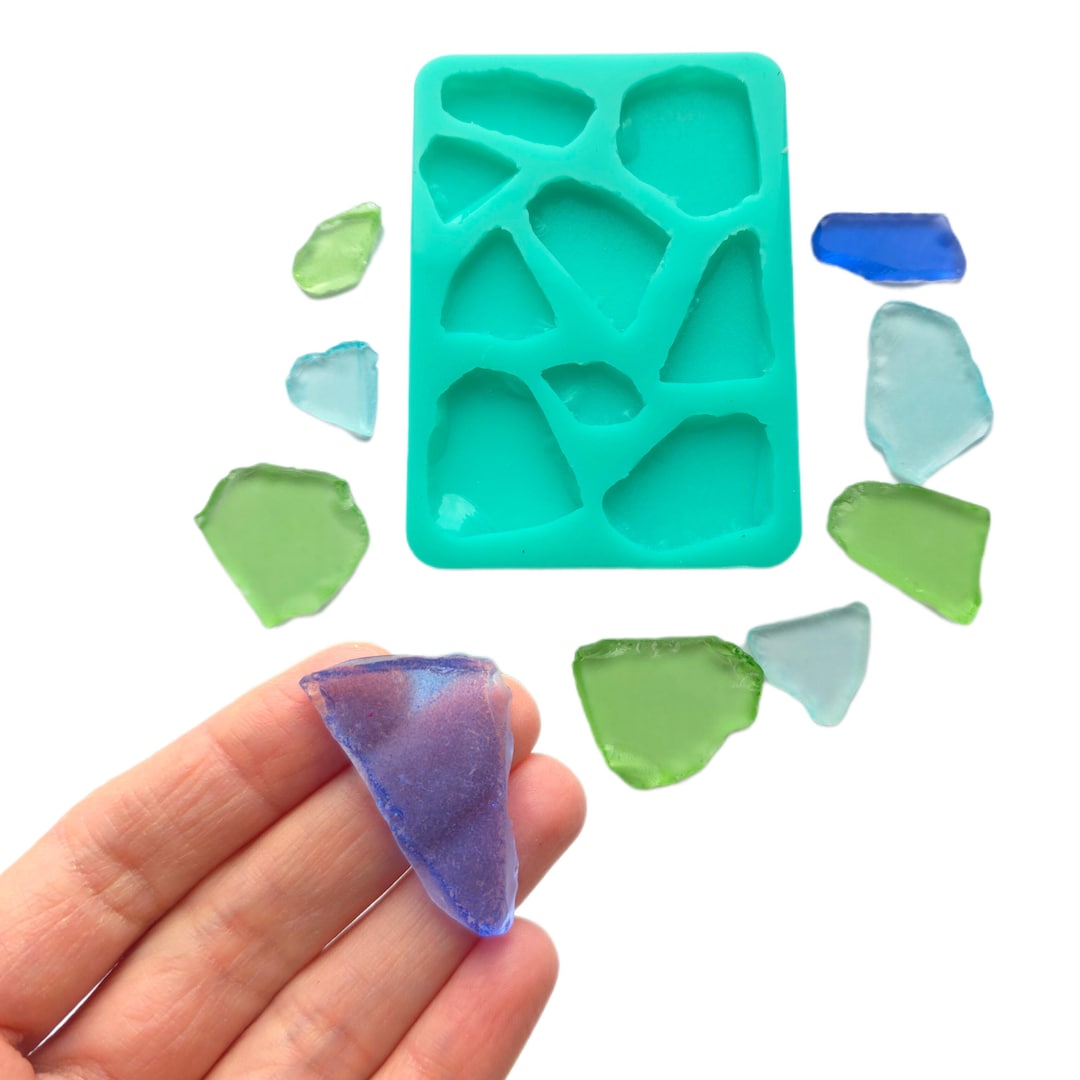 Silicone Sea Glass Making Mold, Beach Under Ocean Glass Cake Decorating ...