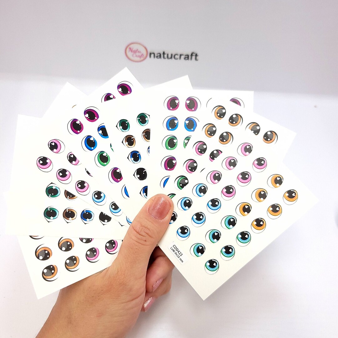 Anime Eyes Multi Pack 96 Pairs 2D Eyes | Adhesive Eyes High Quality ...