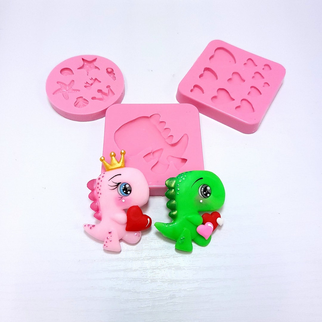 T-rex Dino Dinosaur Bundle 3 Molds Multi-project Silicone Mold MS - Etsy